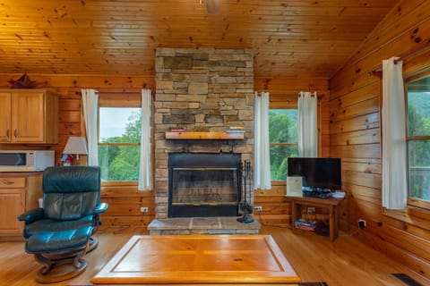 Cherokee Log Cabin w Stunning Mountain Views 2631 | Upper Hominy, NC ...