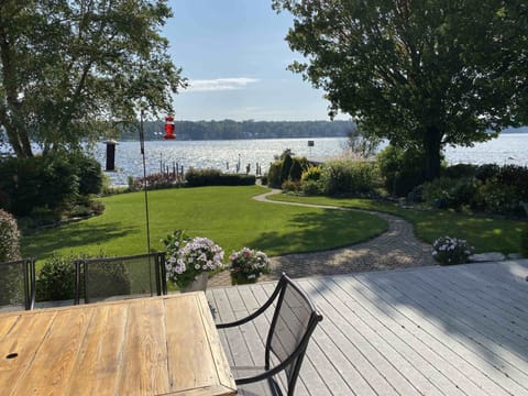 Spectacular Sunset Lake House w\/Dock And Enchanting Views | Pentwater ...