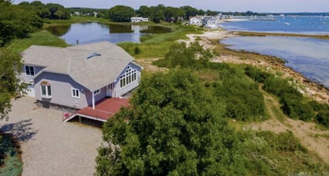 Friends & family gather - waterfront contemporary home \"The Salty ...