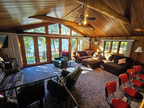 Four-season waterfront family lake house on pristine Embden Lake ...