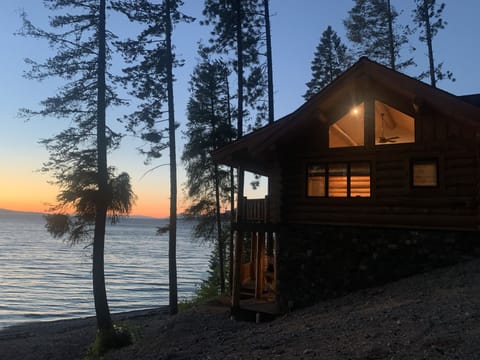 Flathead Lake cabin with beachfront, stunning views | Finley Point ...