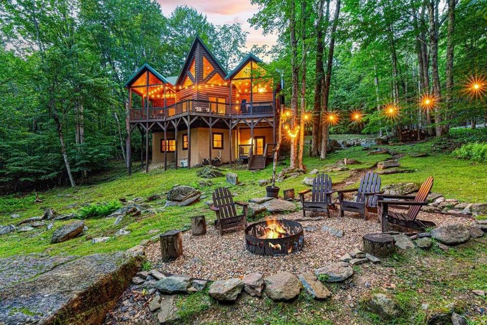5 Min to Ski Private 2 Acres Creek Hot Tub Game Room Fire Pit | Beech ...
